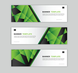 Green banner template Royalty Free Vector Image