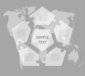 Transparent diagram infographic process on 5 steps