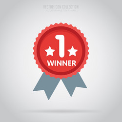 Collection of winner label sticker tags Royalty Free Vector