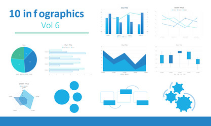 10 infographics elements Royalty Free Vector Image