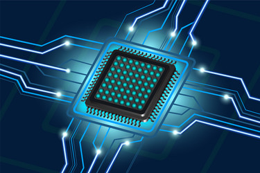 Computer processor electronic technology Vector Image