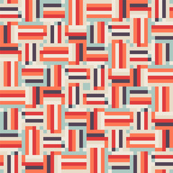 Red industrial maze seamless pattern with grunge Vector Image