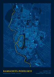 Sumy map poster highly detailed map in patriotic Vector Image