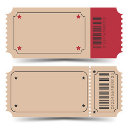Set blank ticket template Royalty Free Vector Image