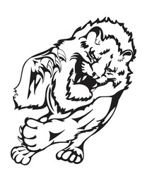 Lion claw breakthrough Royalty Free Vector Image