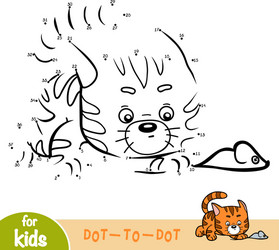 Numbers game education for children four cats Vector Image