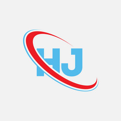 Hj h j letter logo design initial Royalty Free Vector Image