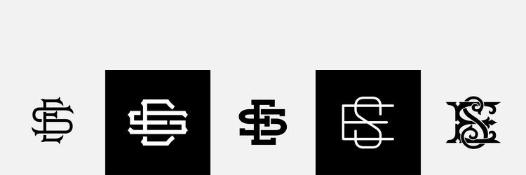 Decorative vintage initial letters es monogram Vector Image