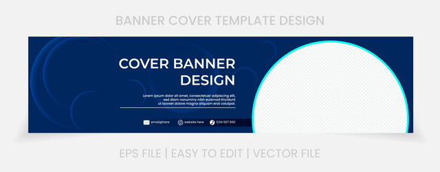 Linkedin cover design Royalty Free Vector Image