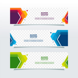 Modern web banners template universal design Vector Image