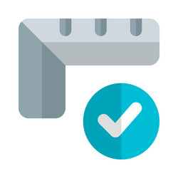 Ruler corner a measuring tool kit Royalty Free Vector Image