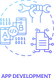 Apps development loop concept icon Royalty Free Vector Image