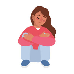 Autism girl character Royalty Free Vector Image