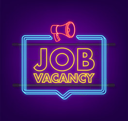 Good work neon text great job neon sign Royalty Free Vector