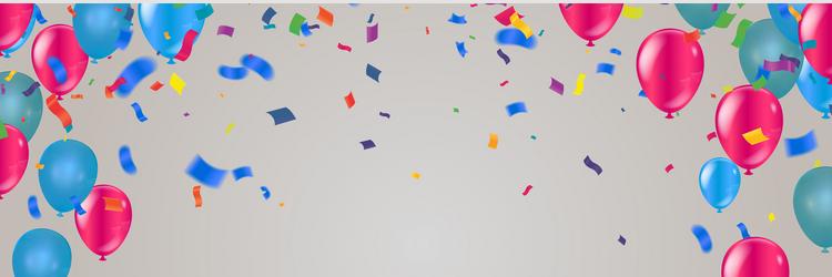 Grand opening ceremony with balloon variety Vector Image