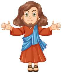 Jesus christ outline for colouring Royalty Free Vector Image