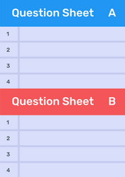 Question sheets Royalty Free Vector Image - VectorStock