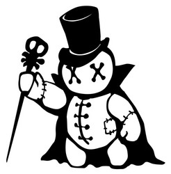 Voodoo doll stencil Royalty Free Vector Image - VectorStock