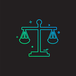 Balance risk analysis evaluation scale icon Vector Image