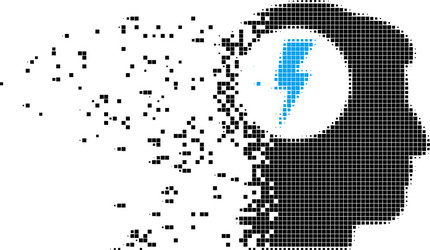 Brain electric shock icon Royalty Free Vector Image