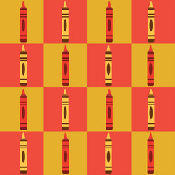 Dancing kawaii colorful crayons seamless pattern Vector Image