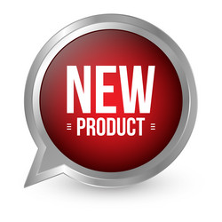 Glossy new product label products icon Royalty Free Vector