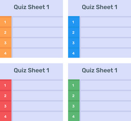 Question sheets Royalty Free Vector Image - VectorStock