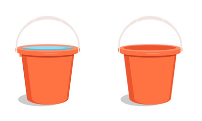 Colorful Bucket Set Royalty Free Vector Image - VectorStock