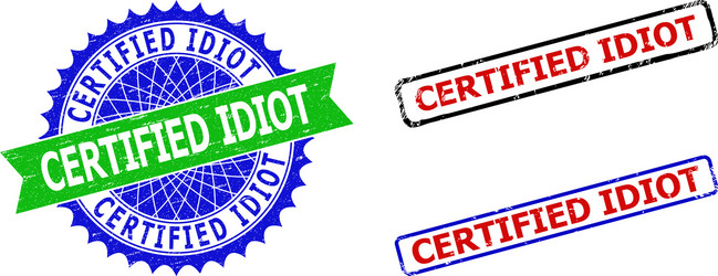 Idiot Seal Certified Vector Images (34)