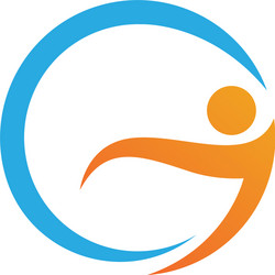 Fun people healthy life logo template icon Vector Image