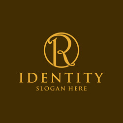Letter r luxury modern logo Royalty Free Vector Image