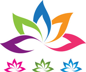 Lotus flowers logo Royalty Free Vector Image - VectorStock