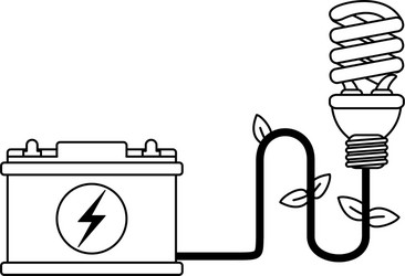 Hydroelectric green energy black and white Vector Image