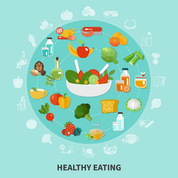 Fast food and healthy eating Royalty Free Vector Image