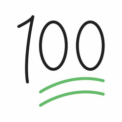 Hundred points icon image Royalty Free Vector Image