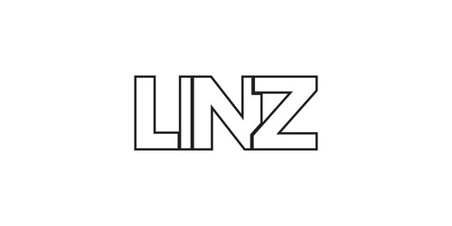 Linz in the austria emblem design features Vector Image