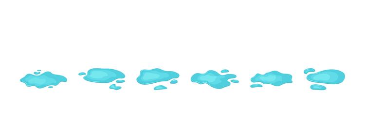 Tear and water icon cartoon puddle cry Royalty Free Vector