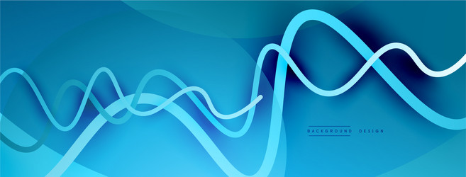 Abstract gradient background with wave line Vector Image