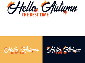 Autumn fall logo and emblem Royalty Free Vector Image