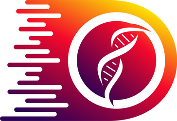 Fast dna logo template creative dna logo design Vector Image