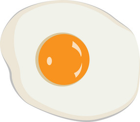 One fried egg symbol healthy food Royalty Free Vector Image