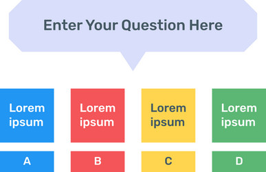 Multiple choice question Royalty Free Vector Image