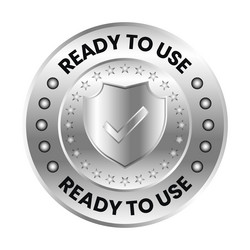 Ready to use badge to serve badge easy Royalty Free Vector