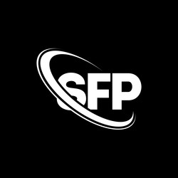 Sfp circle letter logo design Royalty Free Vector Image