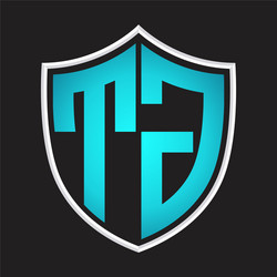 Tg logo monogram isolated with six star shape Vector Image