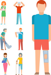 Trauma accident fracture human body safety Vector Image