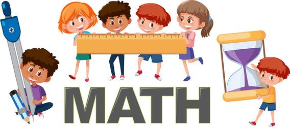 Boys with math tools Royalty Free Vector Image