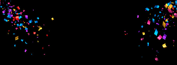 Falling blue cut out foil ribbon exploding Vector Image