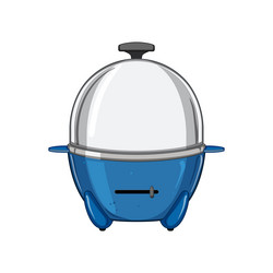 Cooking egg cooker cartoon Royalty Free Vector Image