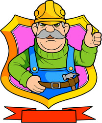 Funny worker Royalty Free Vector Image - VectorStock